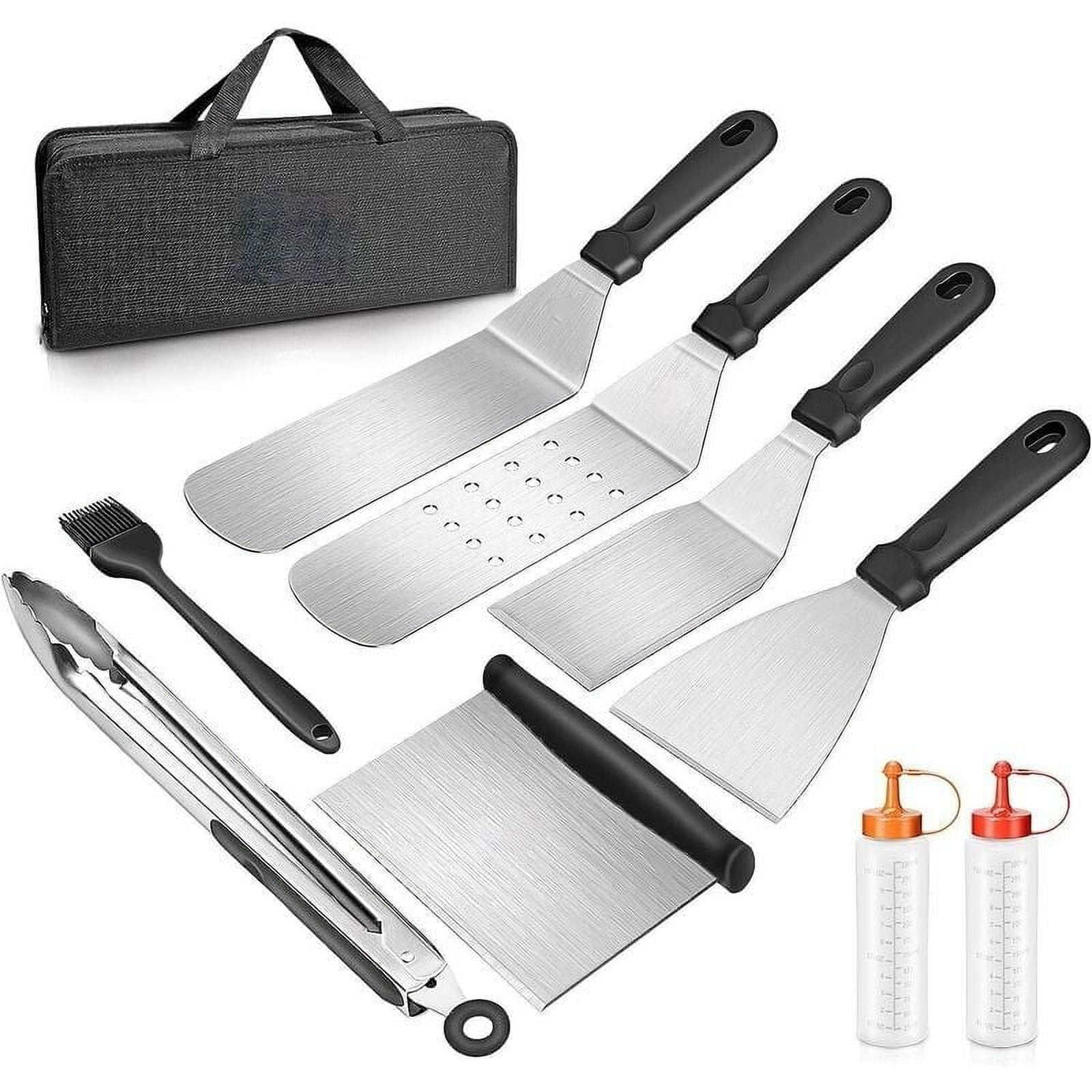 Barbecue Maestro Set: Heavy Duty 304 Stainless Steel Spatulas For Flat ...