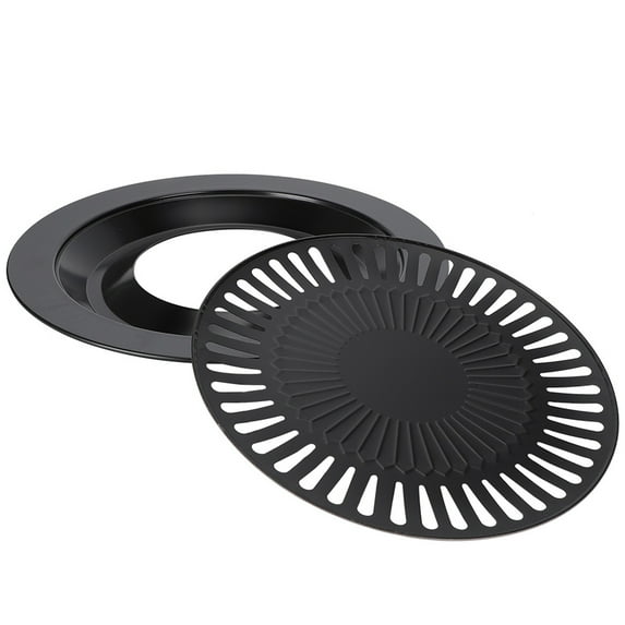 Barbecue Pan Smokeless Round Nonstick Baking Tray BBQ Roasting Tray ...