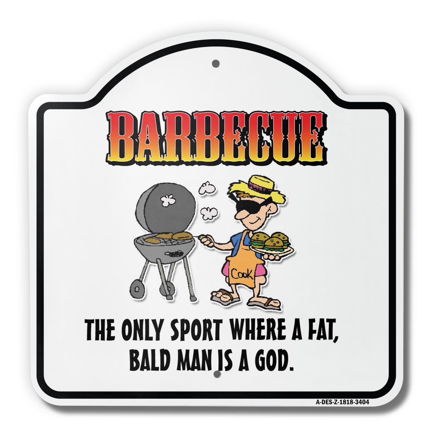 Barbecue Parking 18" X 18" Heavy-Gauge Aluminum Architectural Sign ...