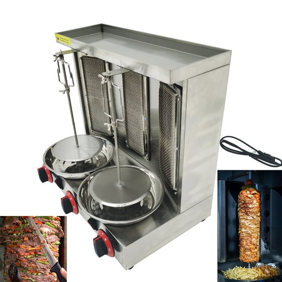 Barbecue Shawarma Machine Oven Three-Head Gas Gas Kebab Gyro Grill ...