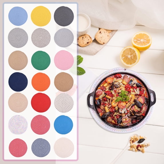 Barbecue Supplies Large Woven Placemat 24cm Diameter Modern Minimalist ...
