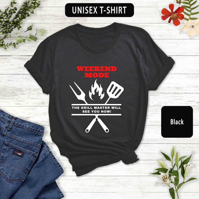 Barbecue T-shirt, BBQ Lover Shirt, Grilling Shirt, "The Grill Master ...