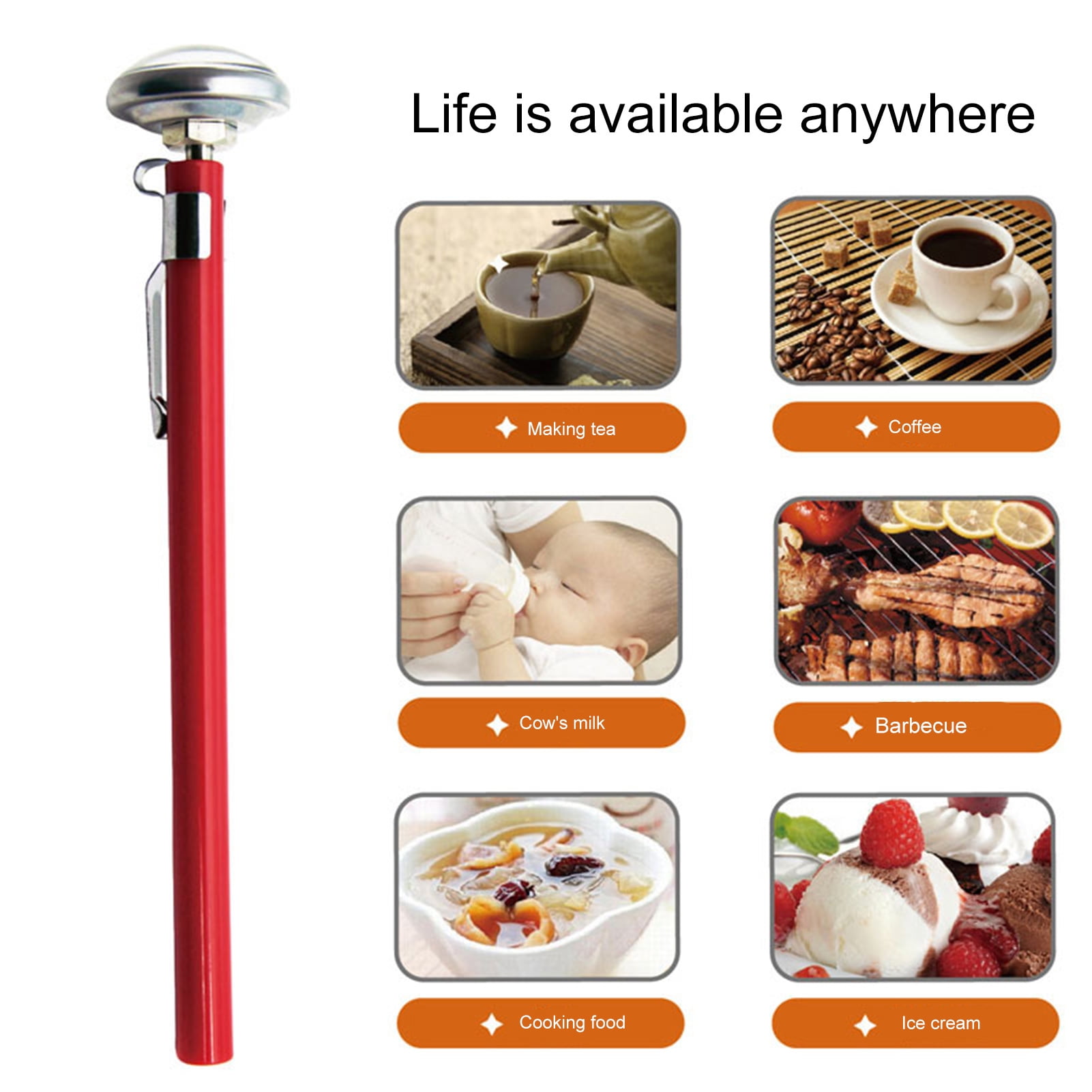 Barbecue Thermometer – Pocket Espresso Thermometer for Milk Foam ...