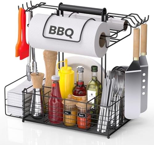 Barbecue Tool Sets Storage Organizer - Grill Caddy for Outdoor Grill ...