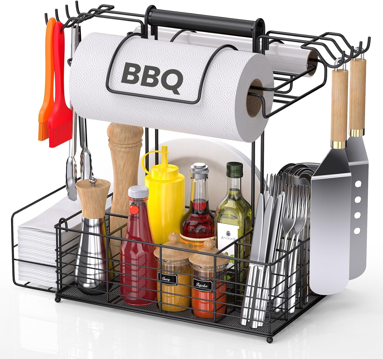 Barbecue Tool Sets Storage Organizer - Grill Caddy for Outdoor Grill ...