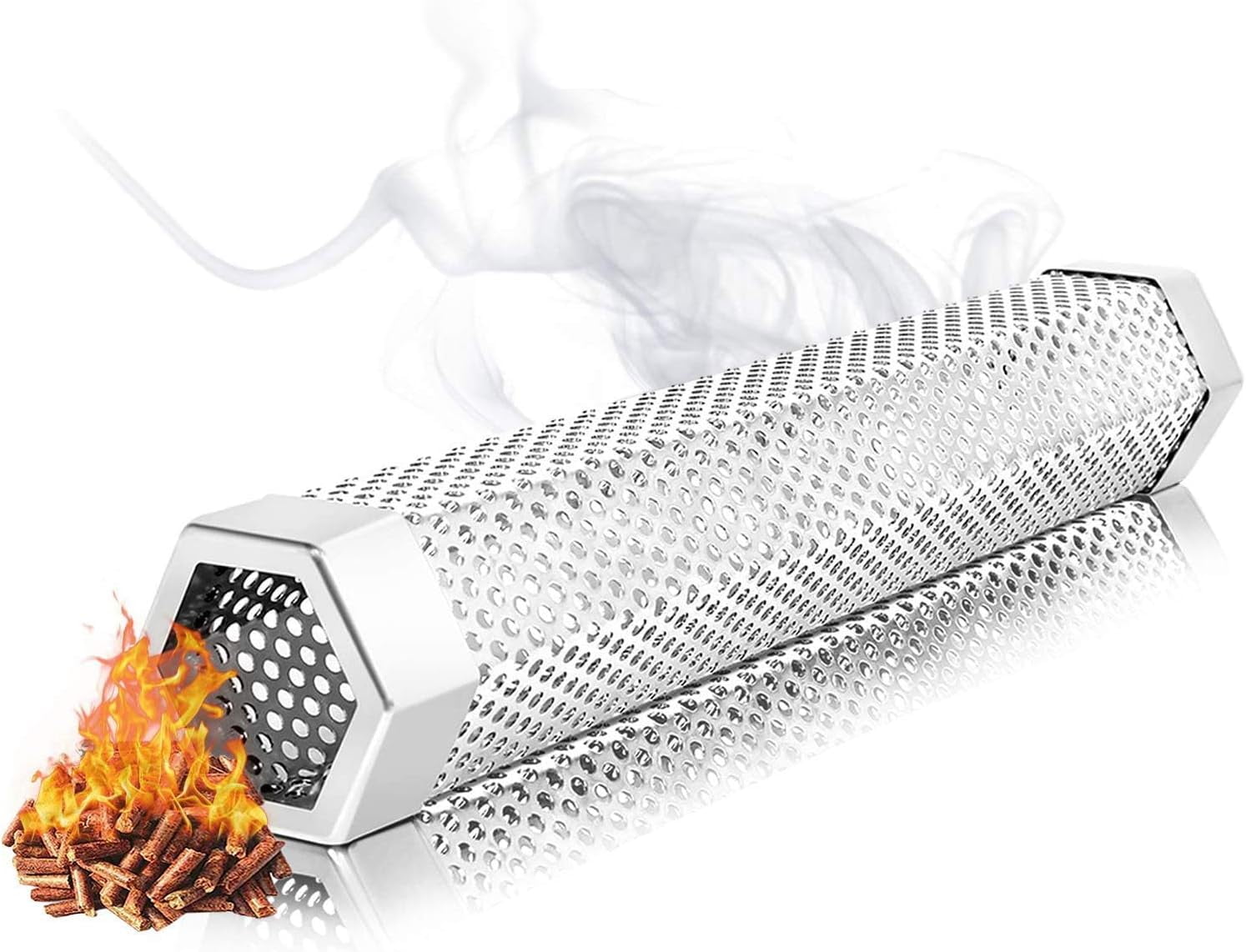 Barbecue Wonder: Stainless Steel Pellet Smoker Tube For Hot Or Cold Smoking, Hexagon Shape ...