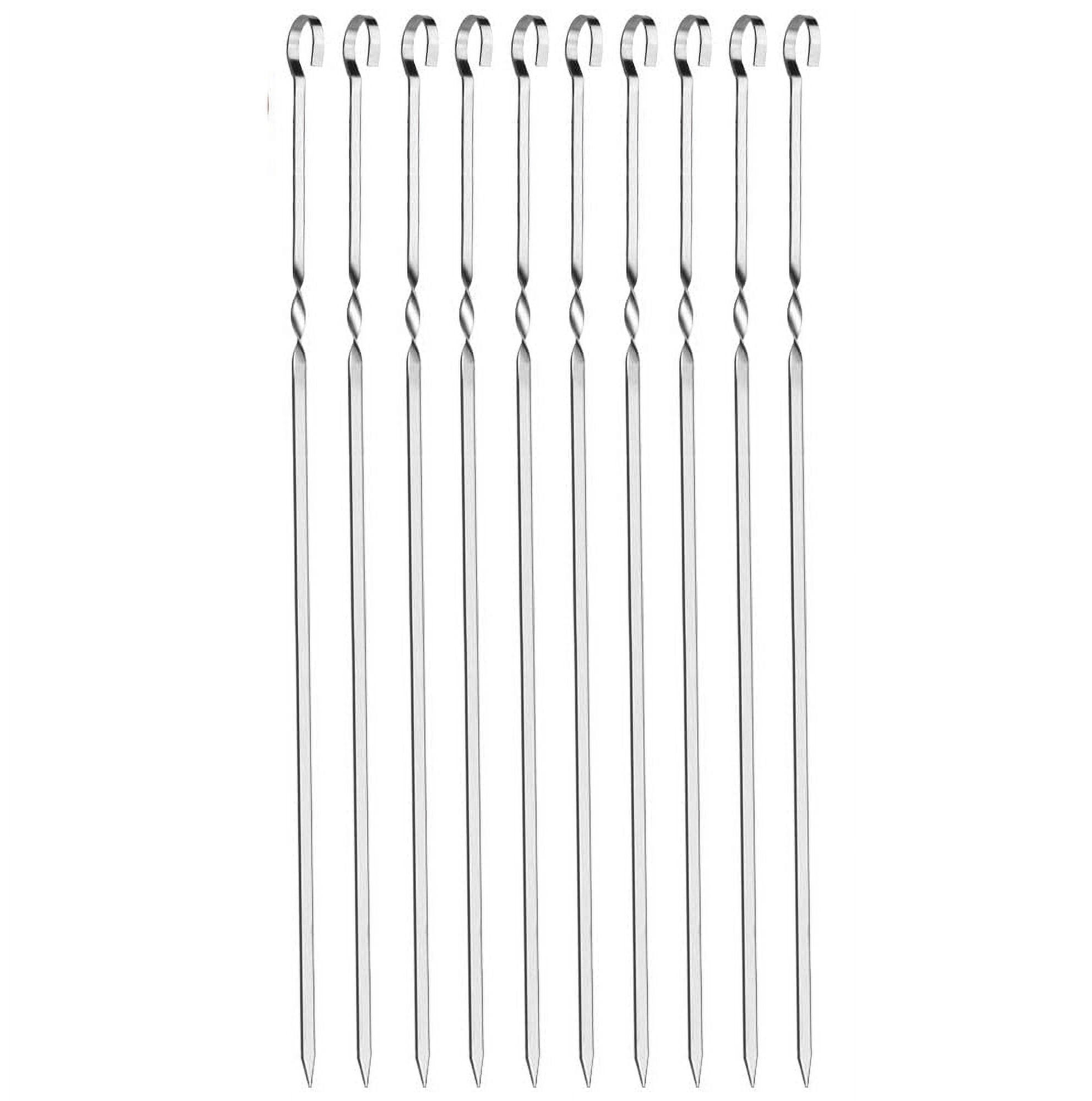 Barbecue skewers stainless steel, 10 pieces kebab skewers stainless ...