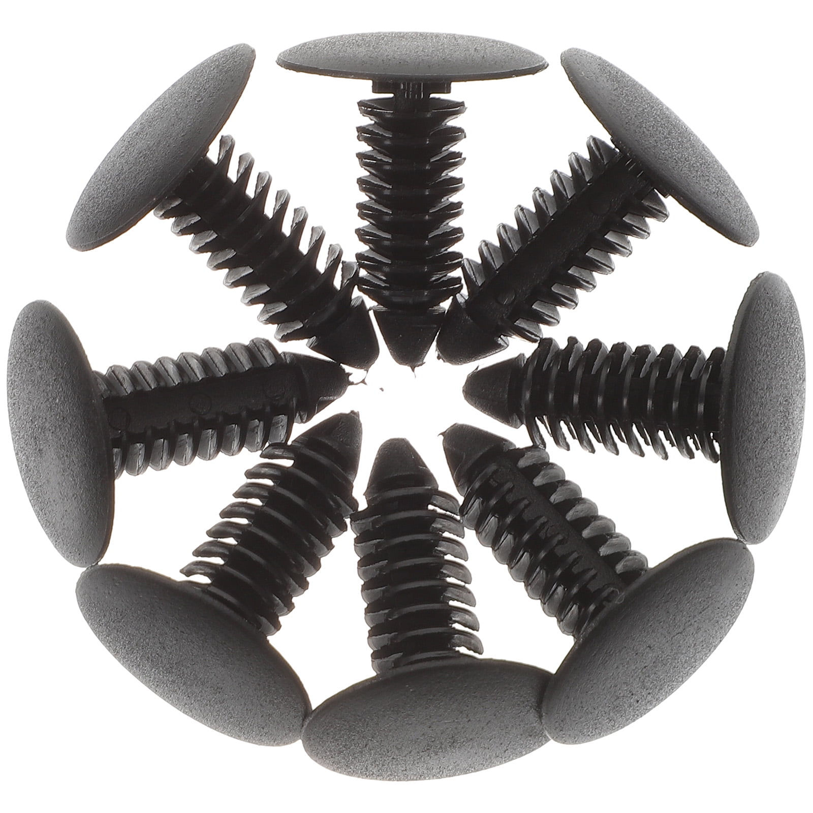 FENGGUIQU Automotive Pin Retainer Pin Nylon Black 100Pcs 0.7X0.9In ...