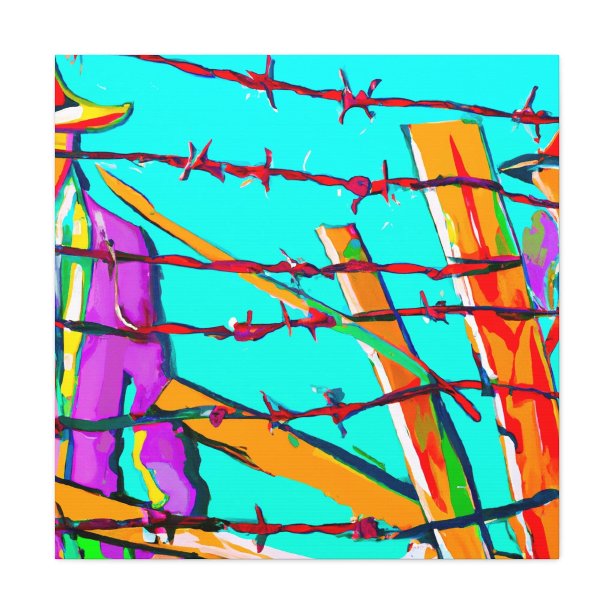 "Barbed Fence Maze Ahead" - Canvas - Walmart.com