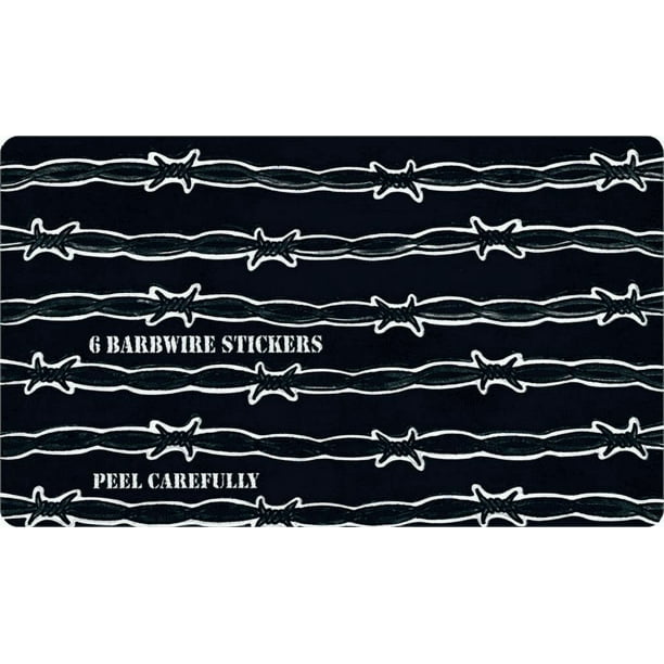Barbed Wire - 3" X 5" - Sticker - Walmart Business Supplies