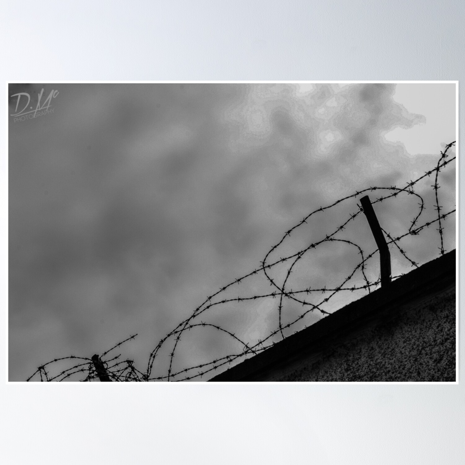 Barbed Wire Poster Wall Art, Modern Wall Decor, 8x12 UNFRAMED - Walmart.com