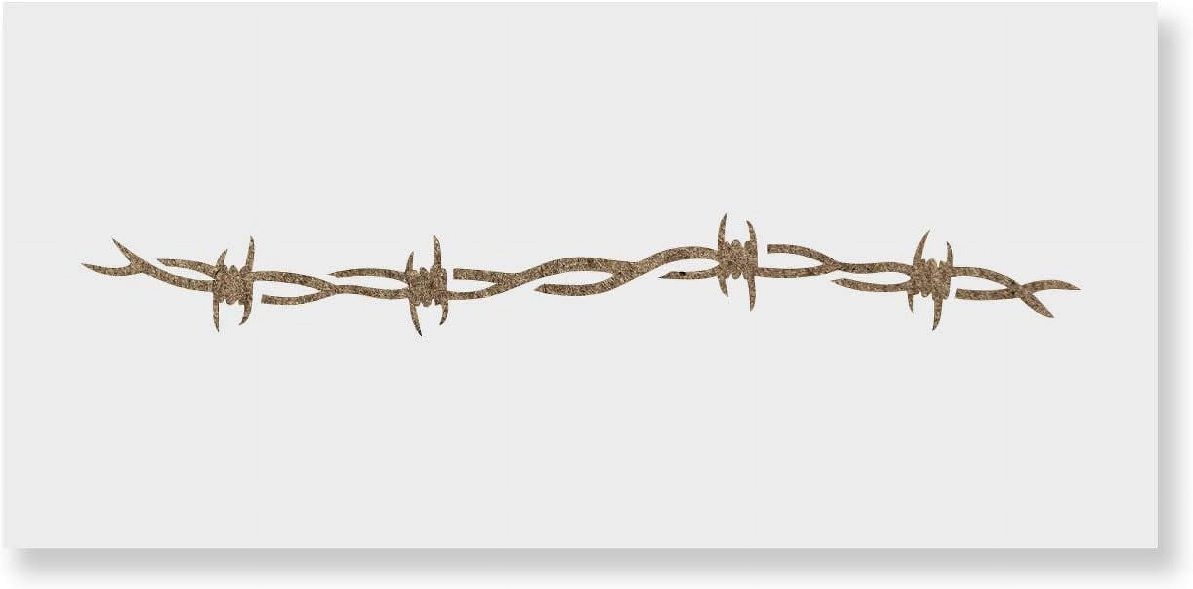 Barbed Wire Stencil - Realistic Design, Ideal for DIY Projects, Set of ...