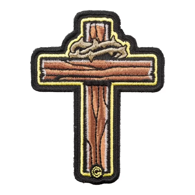 Barbed Wooden Cross Patch, Religious Cross Patches - Walmart.com