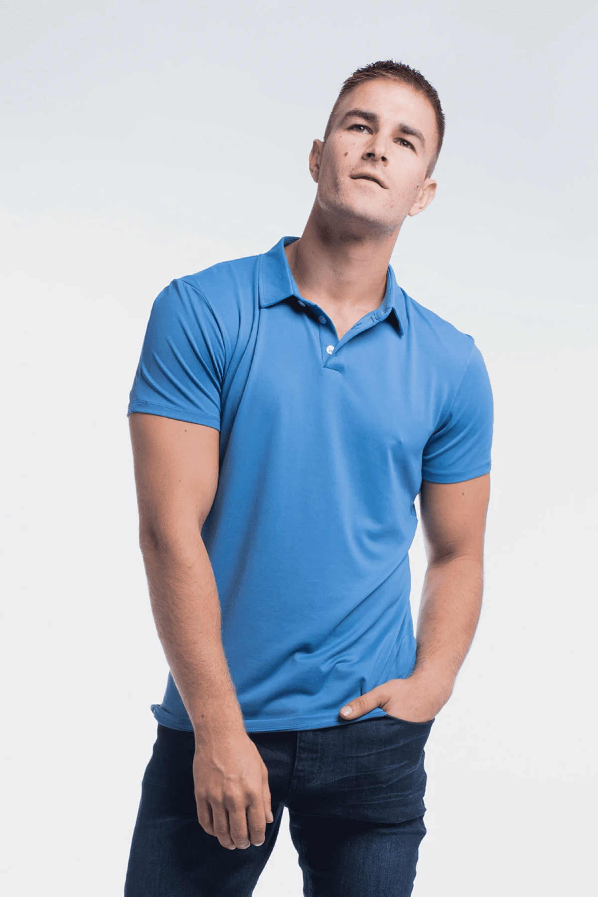Barbell Apparel Men's Havok Polo Karlberry Blue L - Walmart.com
