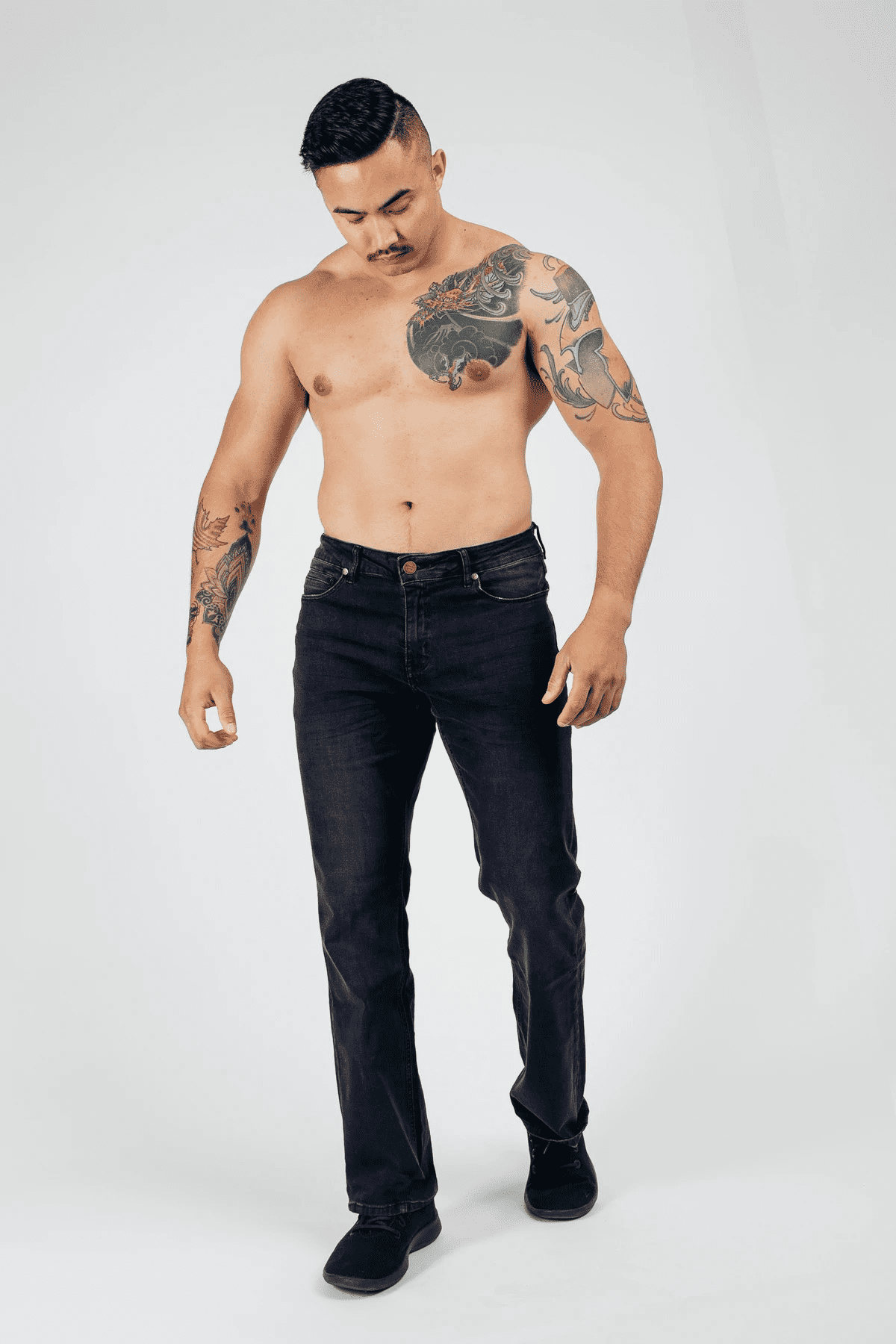 Barbell Apparel Men's Relaxed Athletic Fit Jeans Gray 40 - Walmart.com