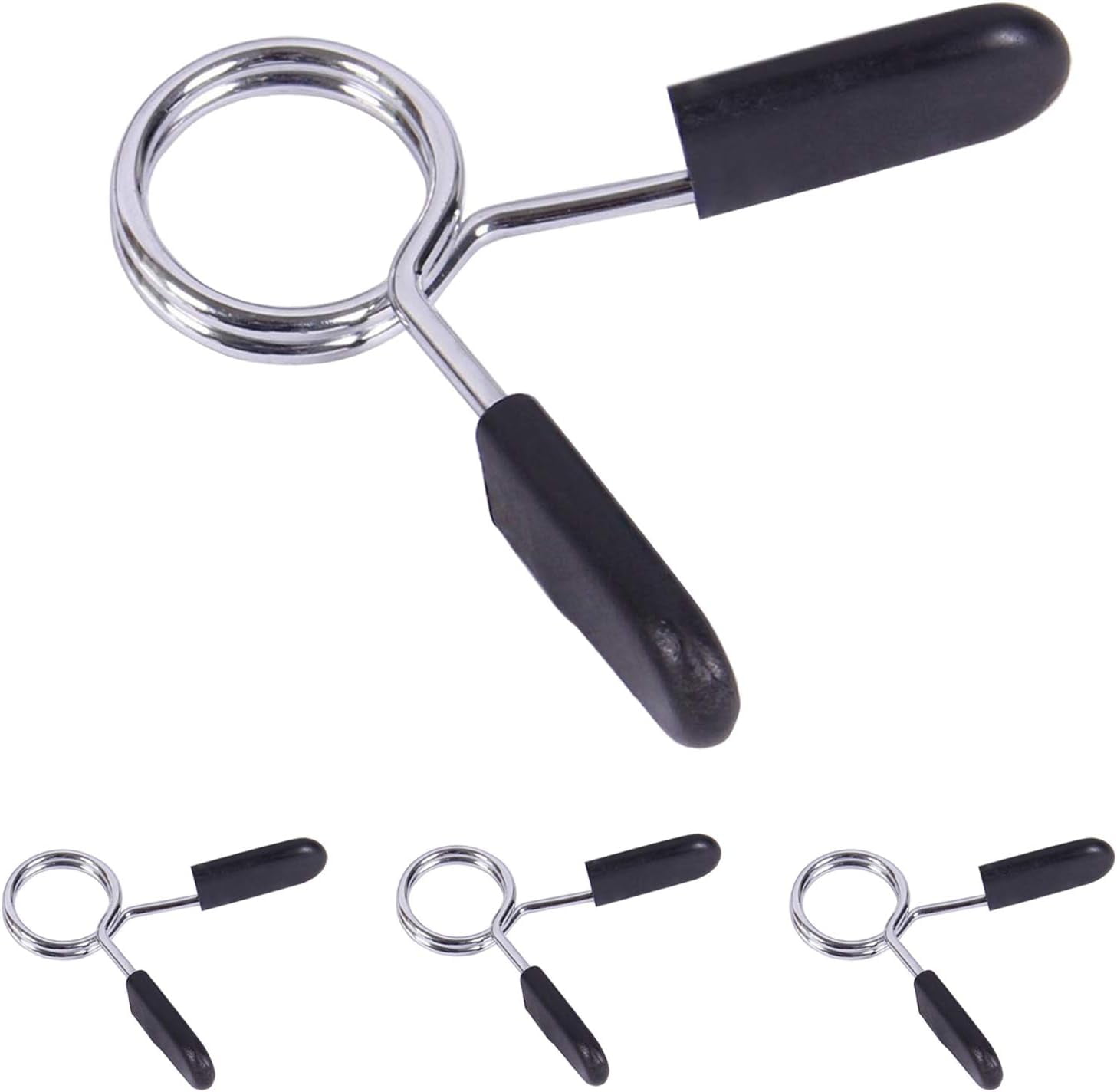 Barbell Clamps Collars Clips, 1 Inch Dumbbell Spring Clips with 2 Inch ...
