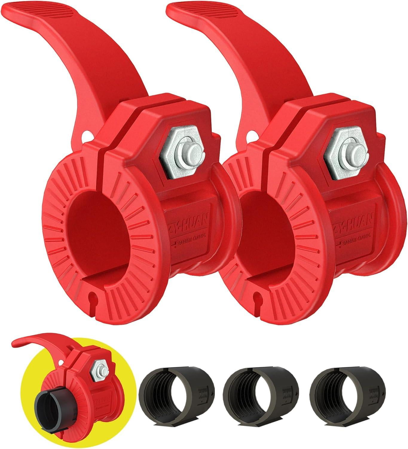 Barbell Clips 1 Inch Quick Release Weight Clamps 0.9-1.18inch Multi ...