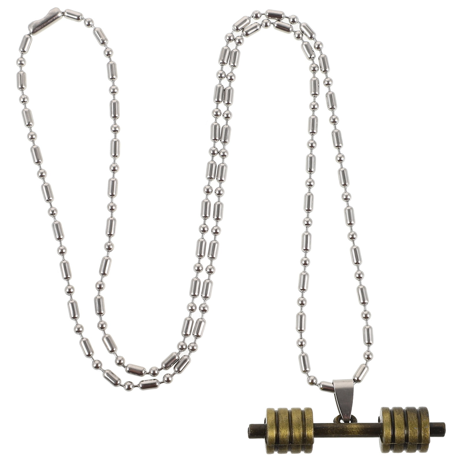 Dumbbell locket chain store