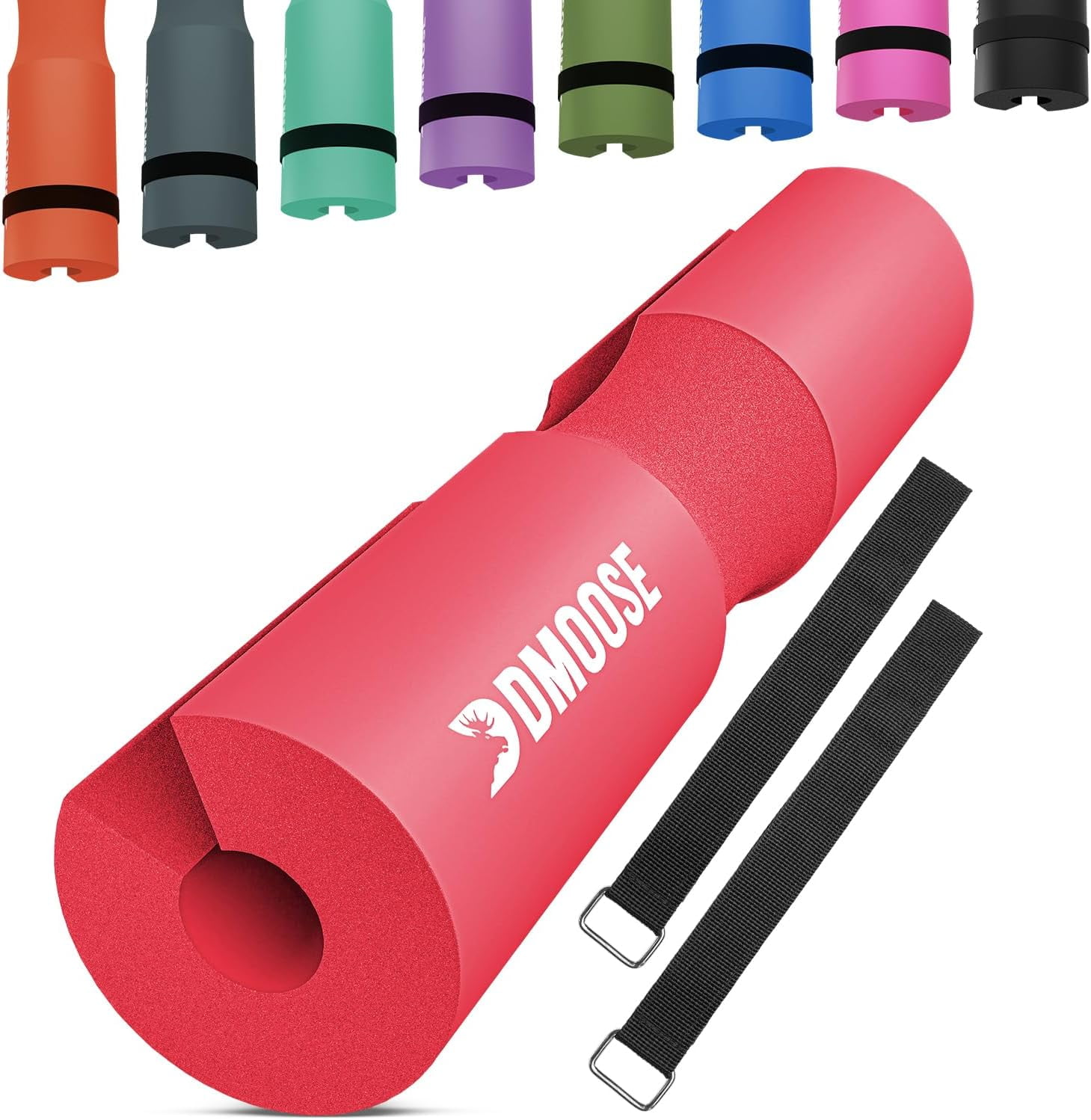 Barbell Pad - Non-Slip EVA Foam Squat Pad with Safety Straps for Hip ...