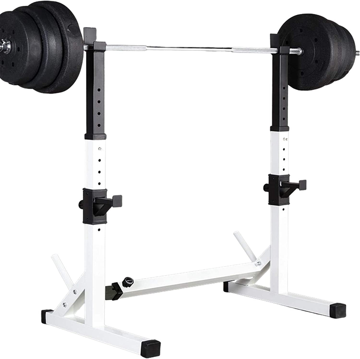 Barbell Rack Stand - Adjustable Squat Rack, Heavy-Duty Dumbbell Rack ...
