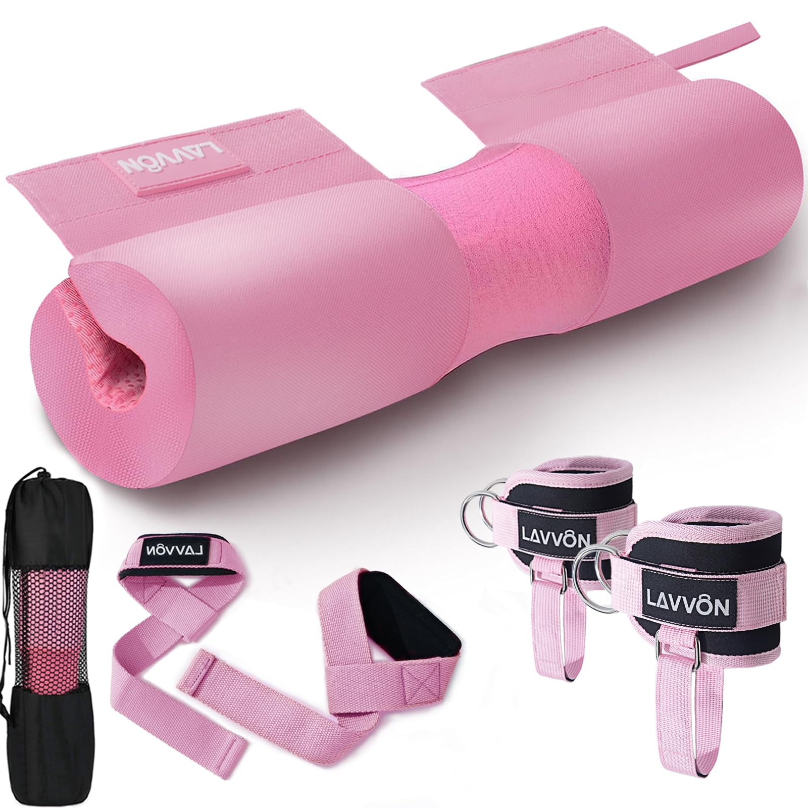 Barbell Squat Pad Set Nylon Padding AntiSlip- Thick Foam Barbell Pad for Squats Cushion,Lunges ...