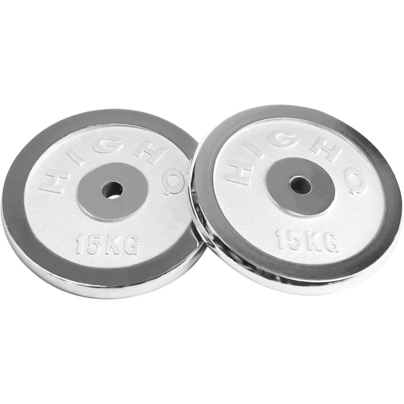 Barbell Weight 66LB Adjustable Chrome Cast Plates for Men Women Squat ...