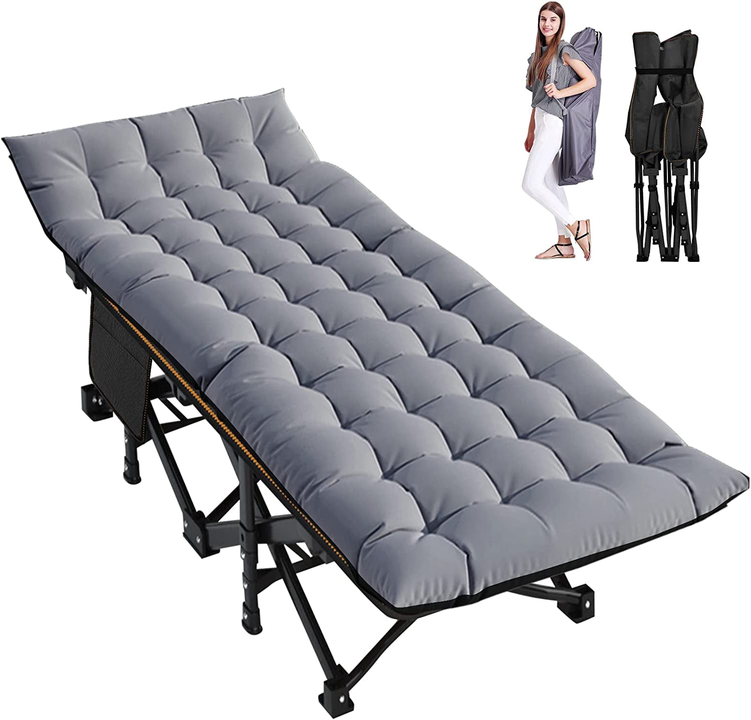 Barbella Folding Camping Cot, Folding Cot Camping Cots for Adults ...