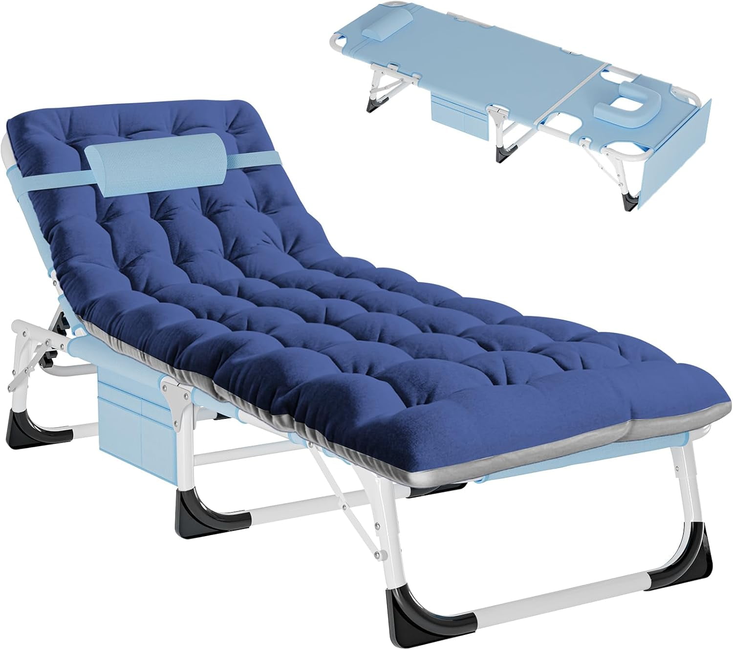 Barbella Folding Lounge Chair Heavy Duty Tanning Chair, Folding Beach ...