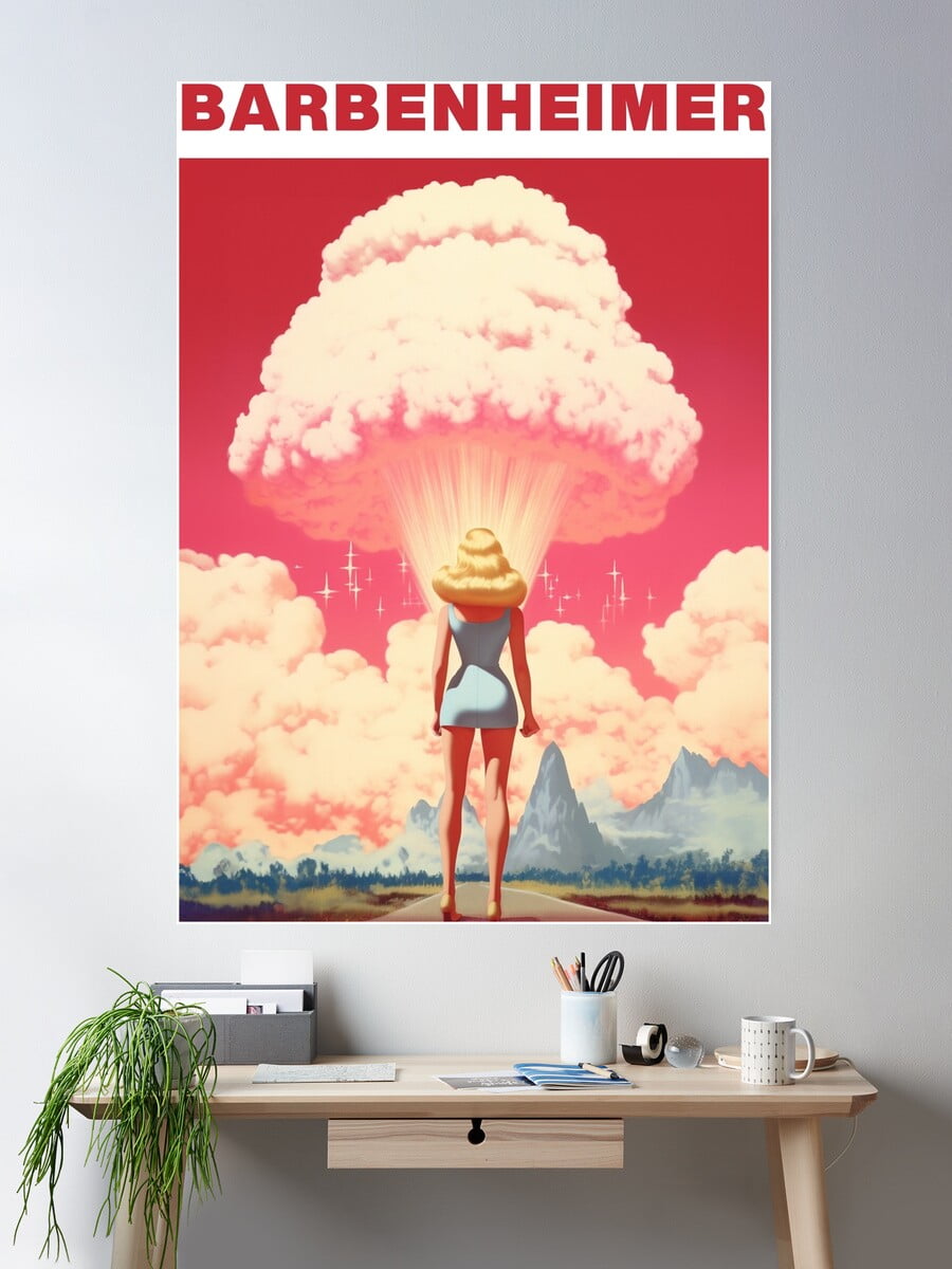 Barbenheimer 2023 Poster Wall Art, Modern Wall Decor For Living Room ...