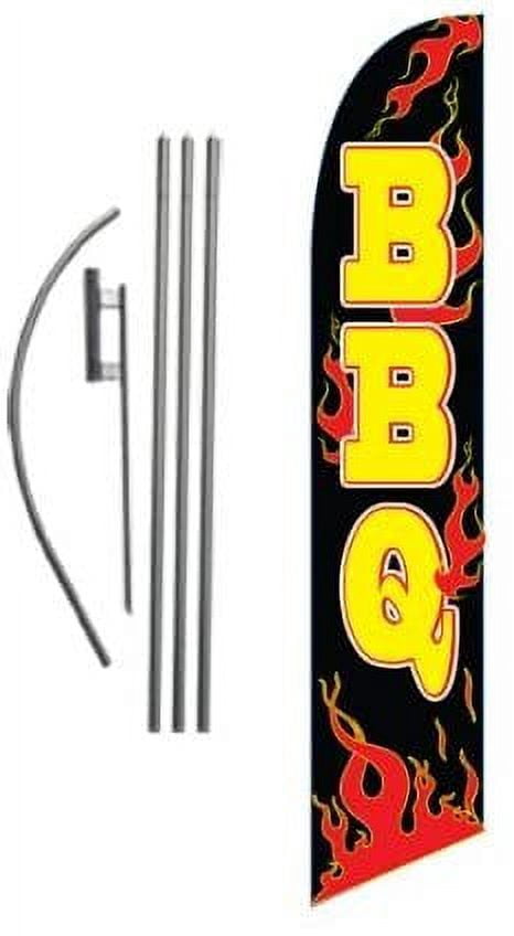 Barbeque BBQ Advertising Feather Banner Swooper Flag Sign with Flag ...