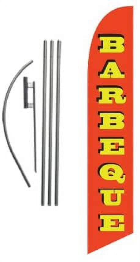 Barbeque BBQ Restaurant Advertising Feather Banner Swooper Flag Sign ...