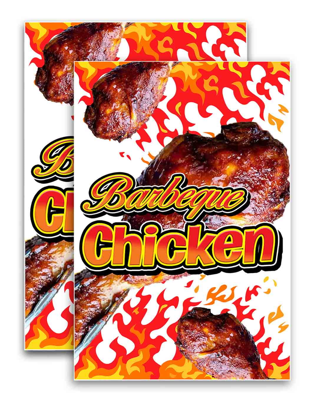 Barbeque Chicken (24" X 36") Vinyl Decal Only (Pack of 2) |Sign|Sticker ...