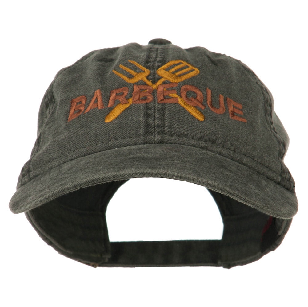 Barbeque Fork Spatula Embroidered Washed Cap - Black OSFM - Walmart.com