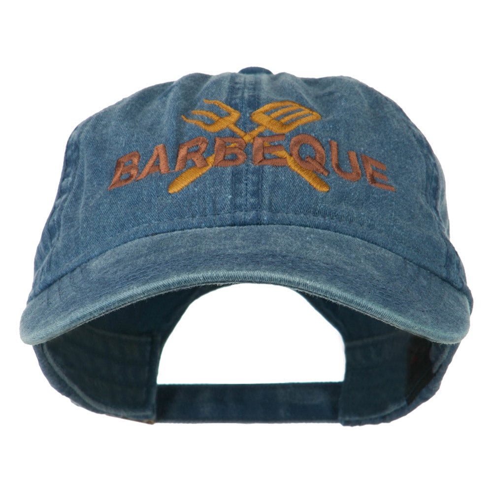 Barbeque Fork Spatula Embroidered Washed Cap - Navy OSFM - Walmart.com