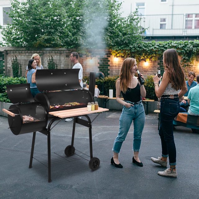 Barbeque Grill, Outdoor Portable BBQ Grill with Two Grilling Net ...