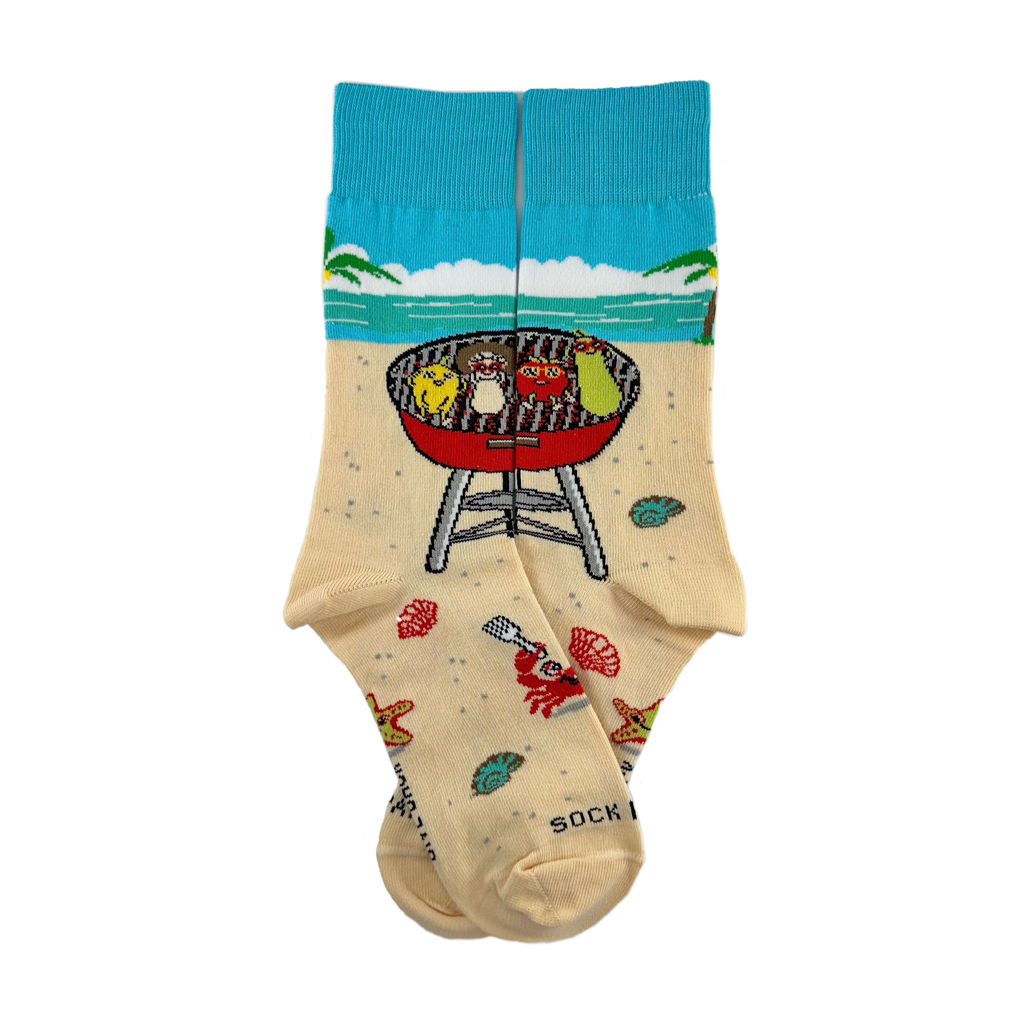 Barbeque Socks from the Sock Panda (Adult Small - Shoe Sizes 2-5 ...