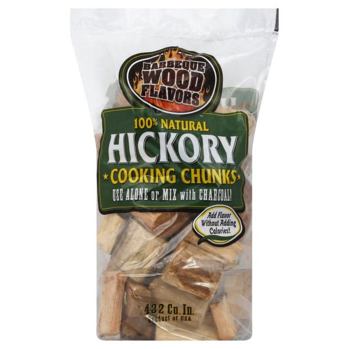 Barbeque Wood Flavors 432 Cu in Hickory Chunks 20001 - Walmart.com