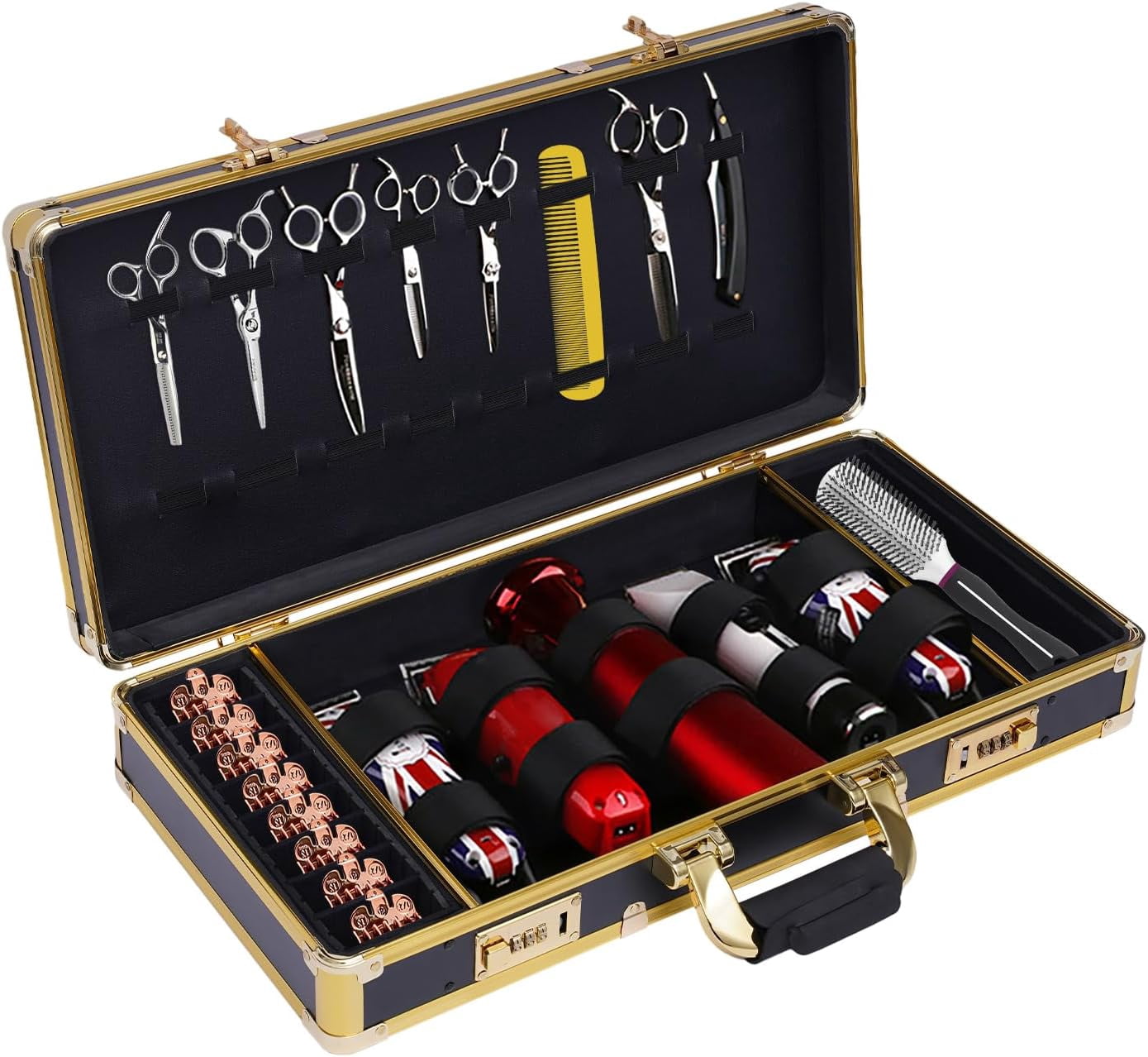 Barber Accessories Case, Portable Barber Carrying Suitcase Barber Case ...