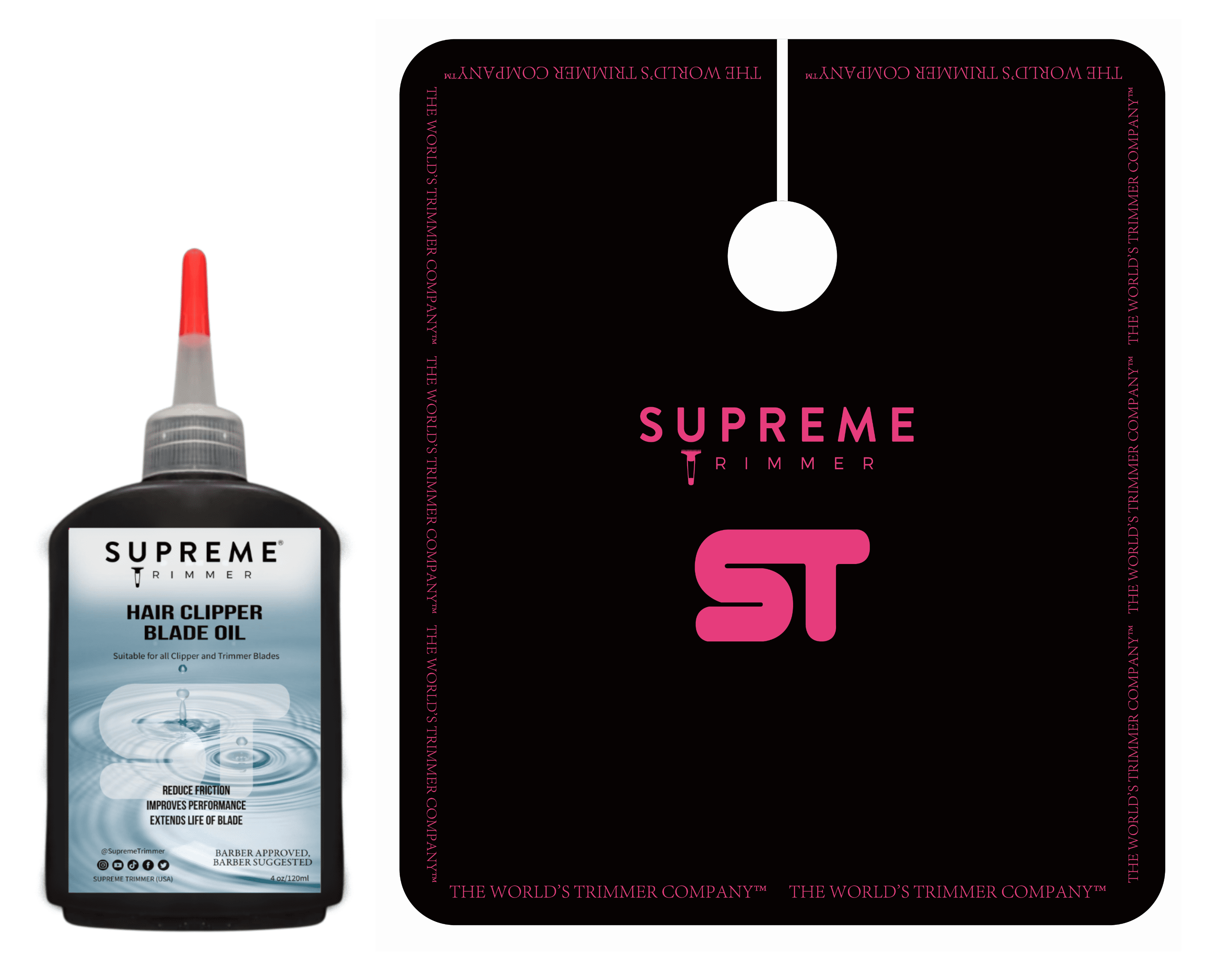 Barber Cape & 4FL OZ Clipper Blade Oil by Supreme Trimmer - Barbers ...