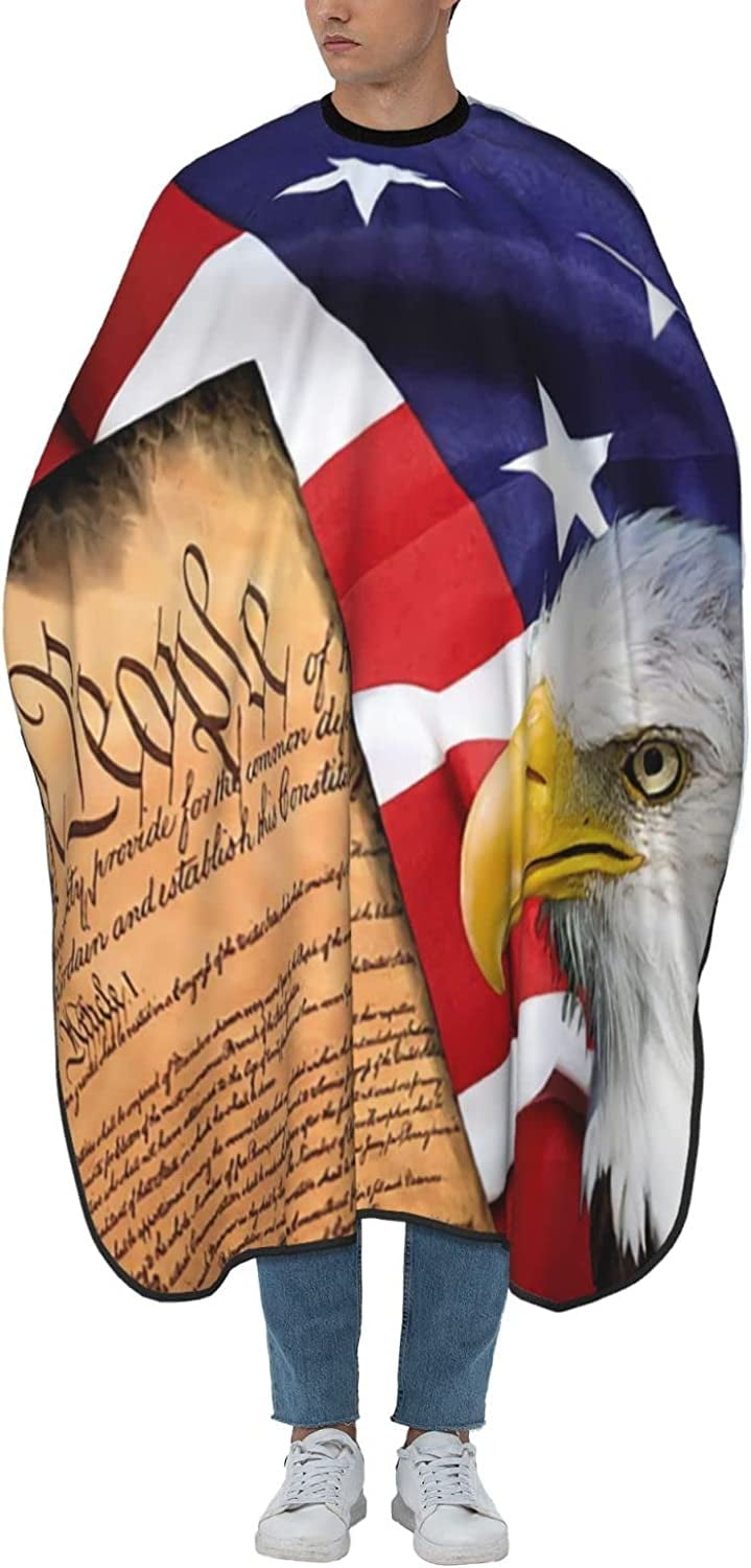 Barber Cape Professional Haircut Salon Capes, American Flag Patriotic ...