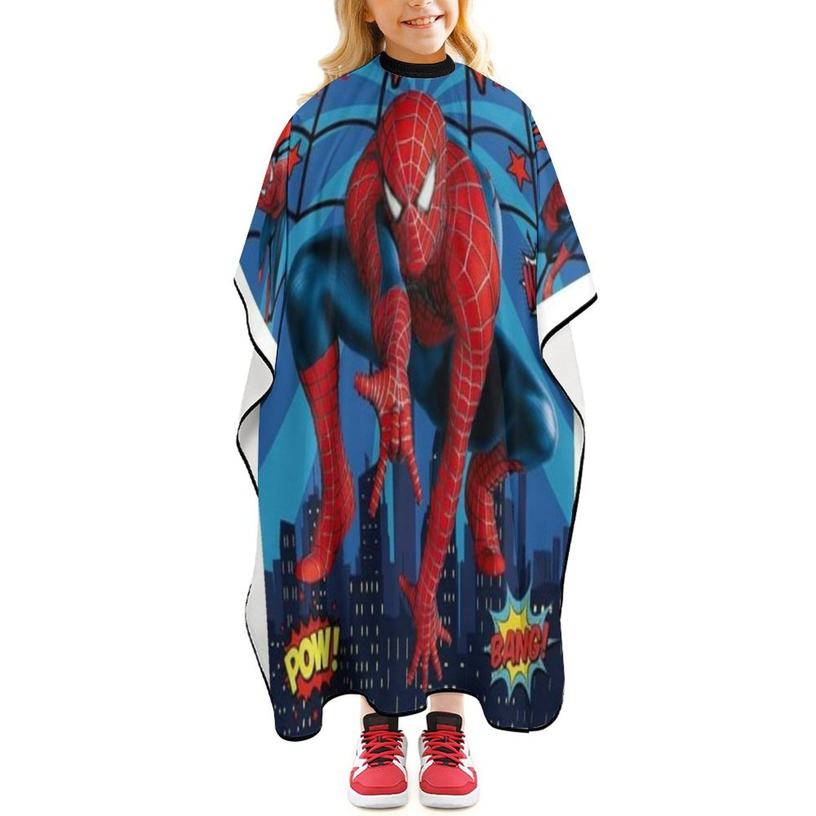 Barber Cape for Kids Funny Cartoon Anime Spider Man Haircut Cape ...