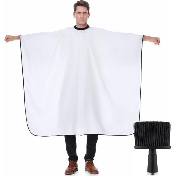 Barber Cape with Duster Brush, Professional Salon Hair Capes for Adult ...