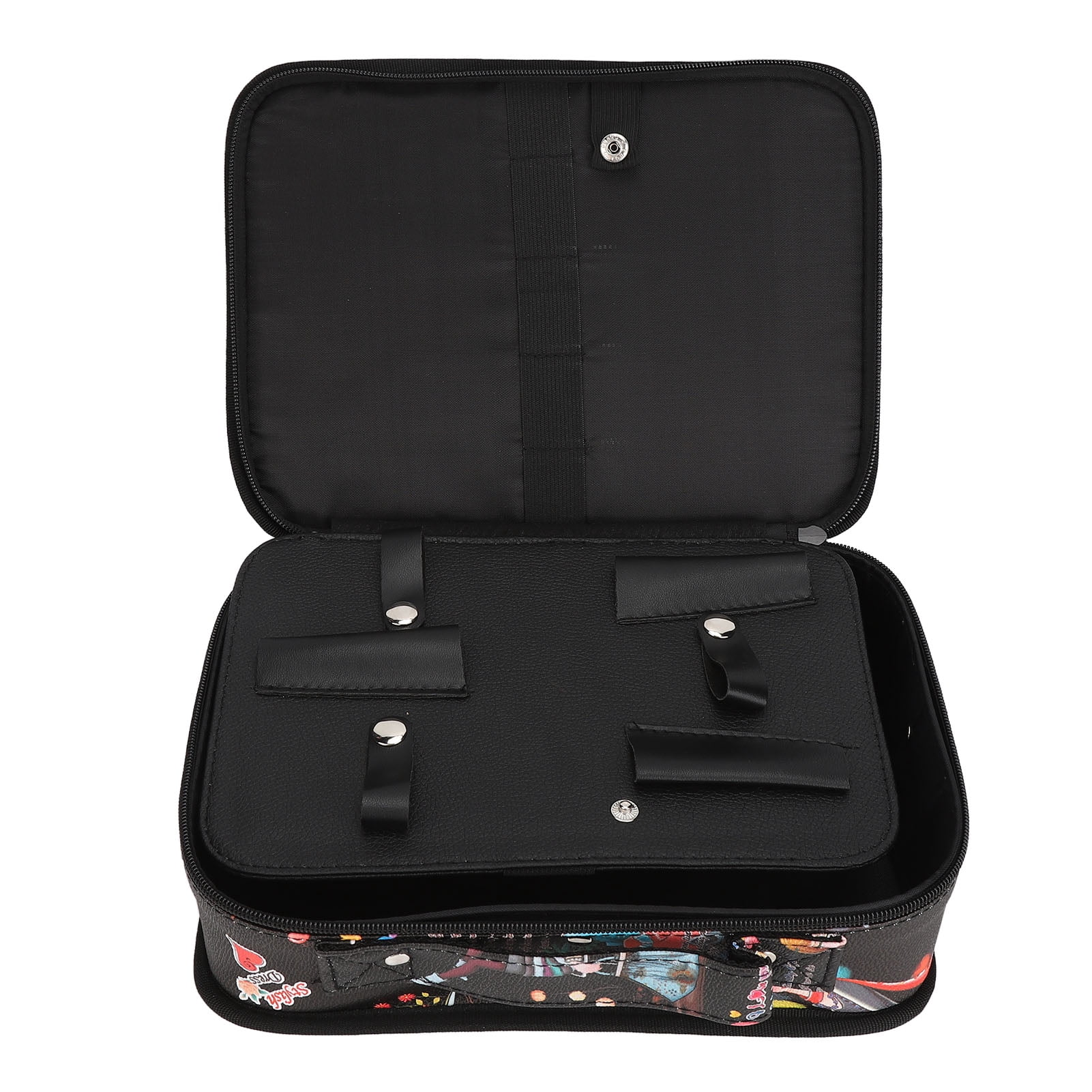 Barber Carrying Case, Compact Cosmetic Organizer Portable ABS PU Canvas ...