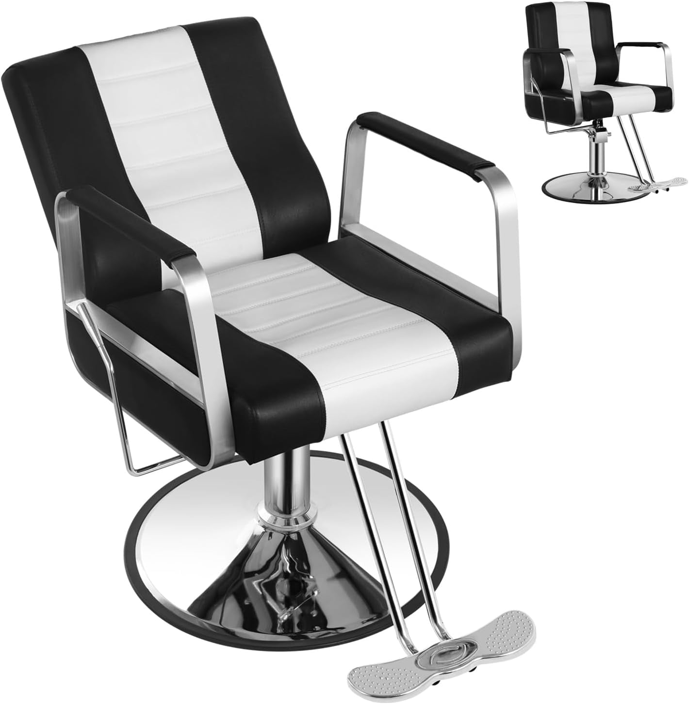Barber Chair for Home, Salon Chair for Hair Stylist, Reclining Hair ...