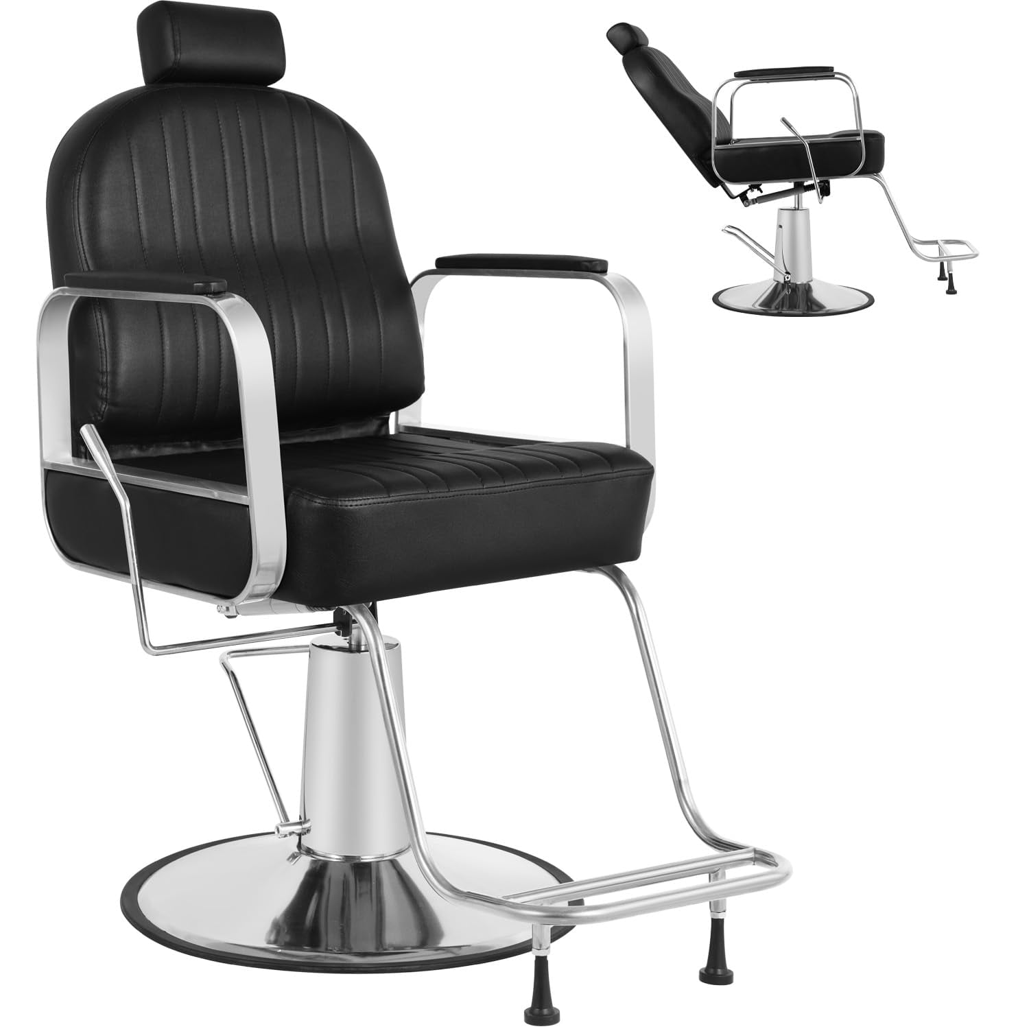 Barber Chair, Reclining Salon Chair for Hair Stylist, Barber Chairs for ...