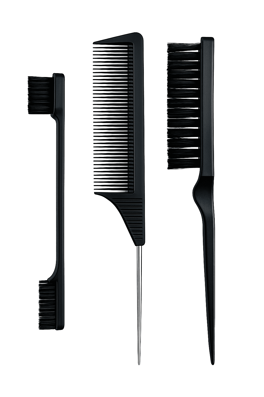 Barber Comb Set (3-Piece) for Parting, Sectioning & Styling ...