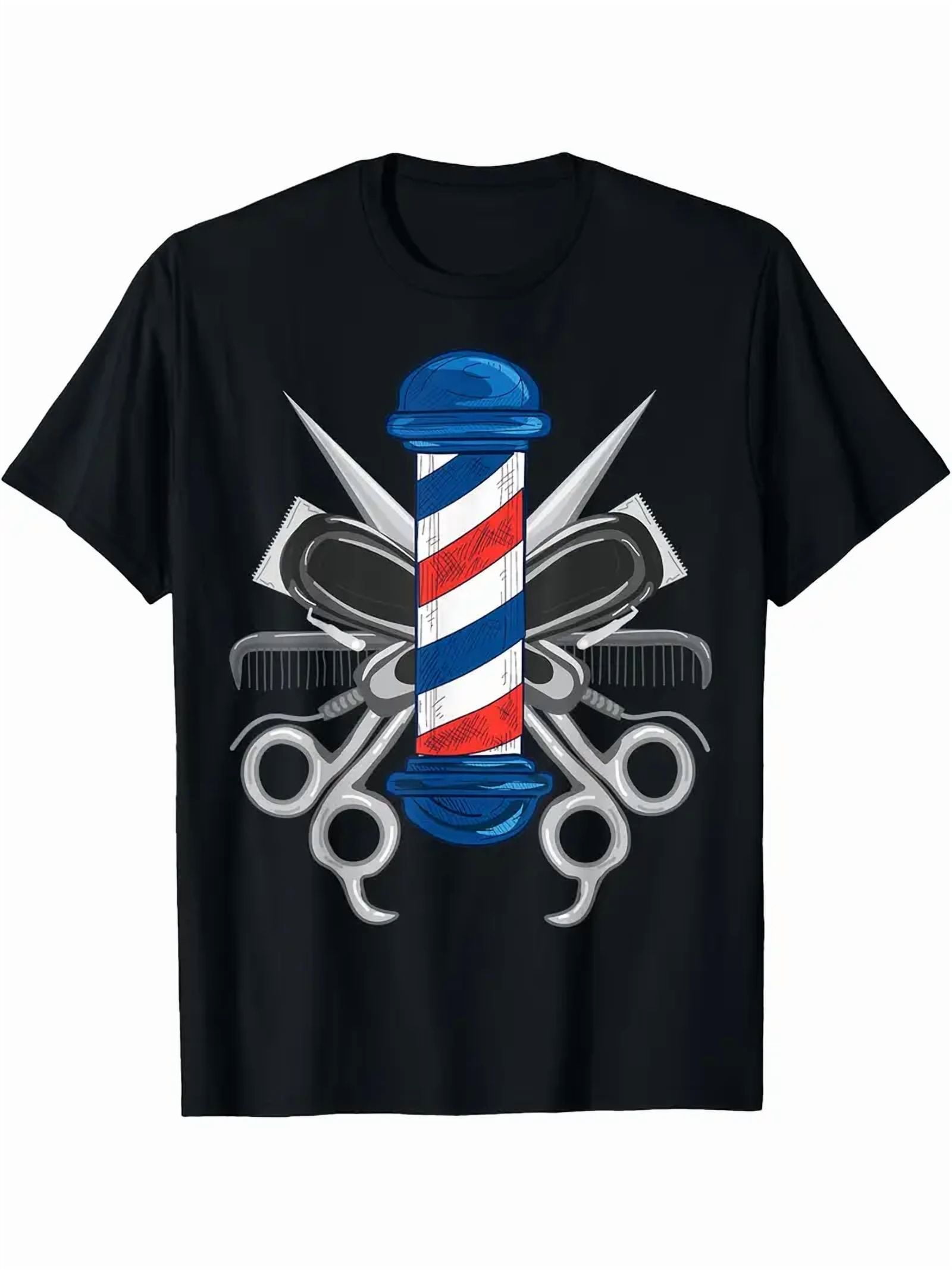 Barber Design For Men Women Barber Pole Hairdresser Barber T-Shirt ...
