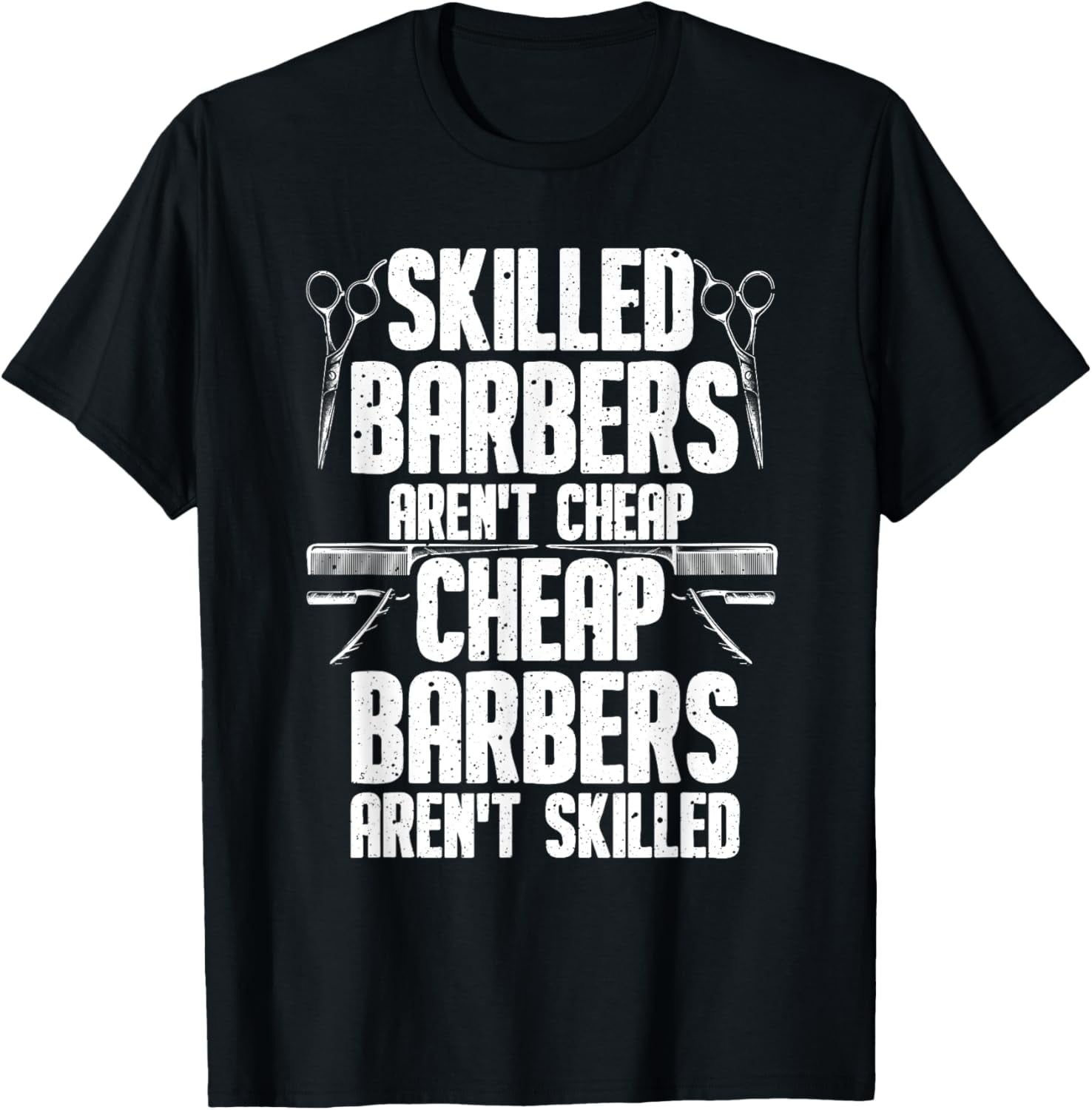 Barber Designs For Men Dad Funny Hairdressing Hair Stylists T-Shirt ...