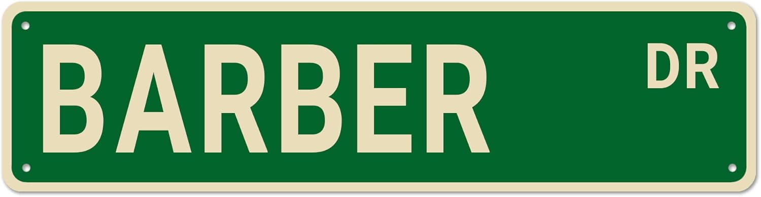 Barber Dr Street Signs, Barber Decor Barber Sign Barber Gift, Funny ...