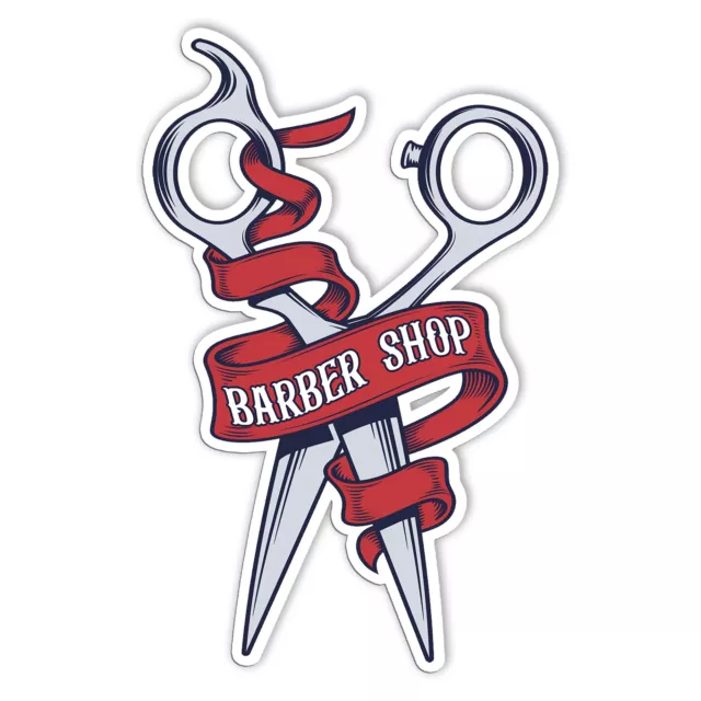 Barber Emblem Sticker Hair Stylist Barbershop Stickers Phone Decal ...
